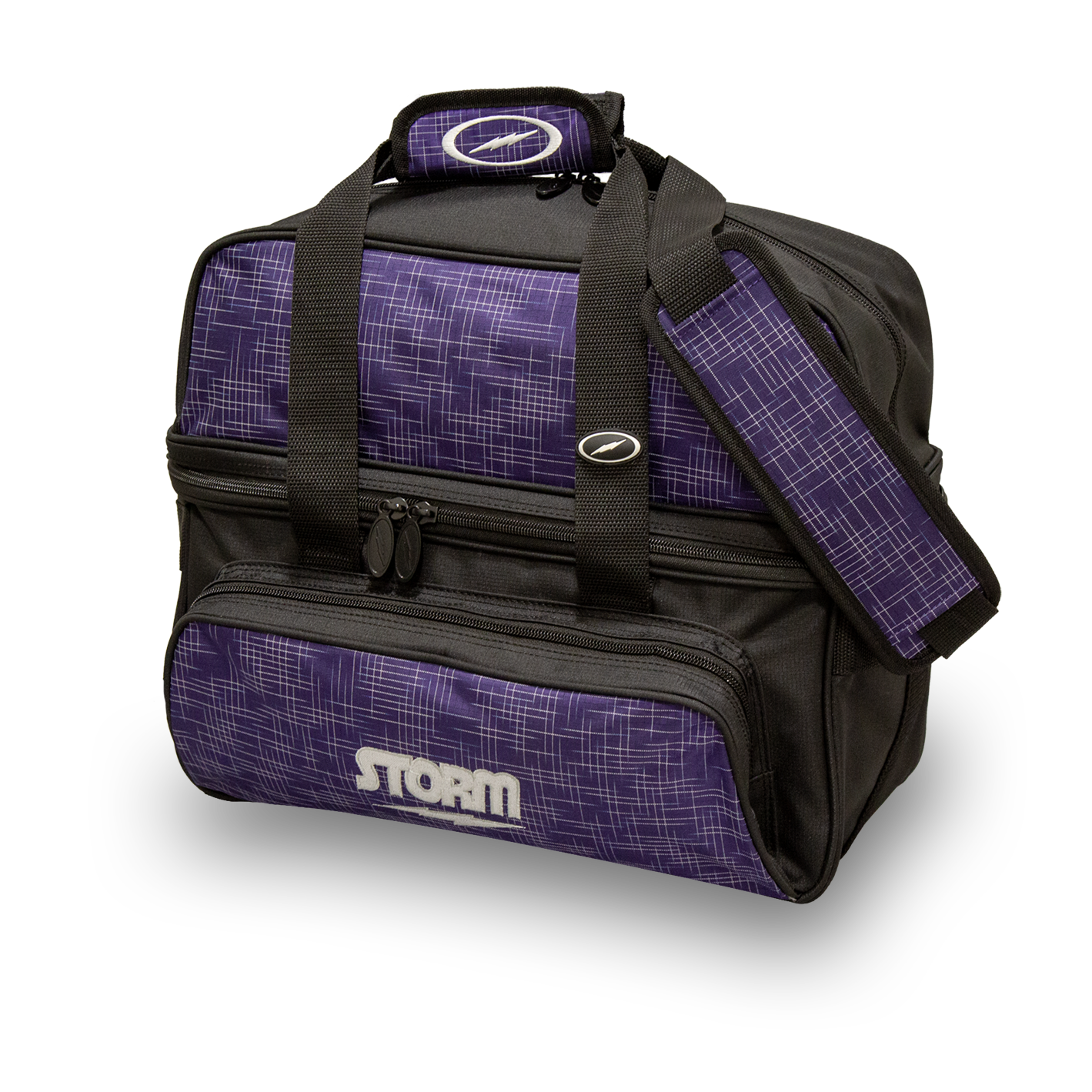 Storm Double Tote Deluxe Abstract Purple/Black – Bowling World